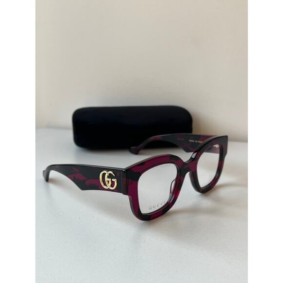 Gucci | Accessories | New Gucci Gg423o Black Pink Havana Thick Rim ...